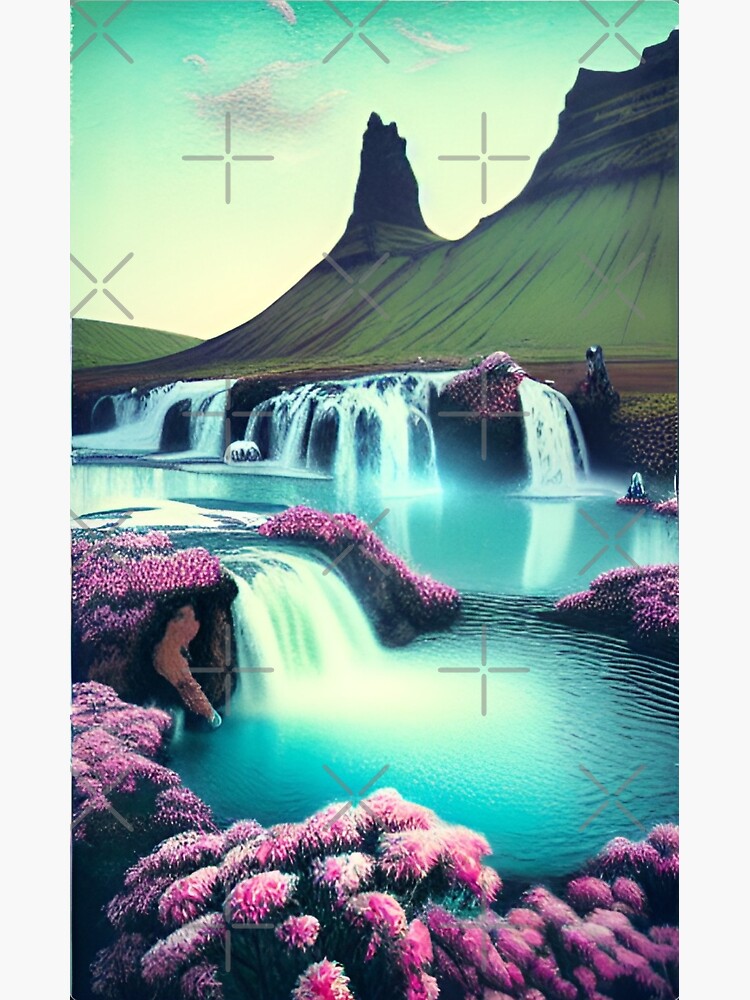 "Iceland artwork" Sticker for Sale by GroovyDino | Redbubble