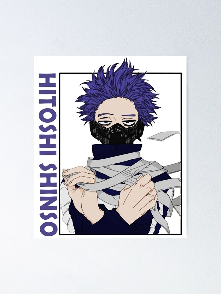 "Hitoshi Shinso with Mask, Buko No Hero Academia, Mha Anime" Poster for ...