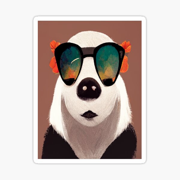 "Punky panda" Sticker for Sale by Kenahan | Redbubble