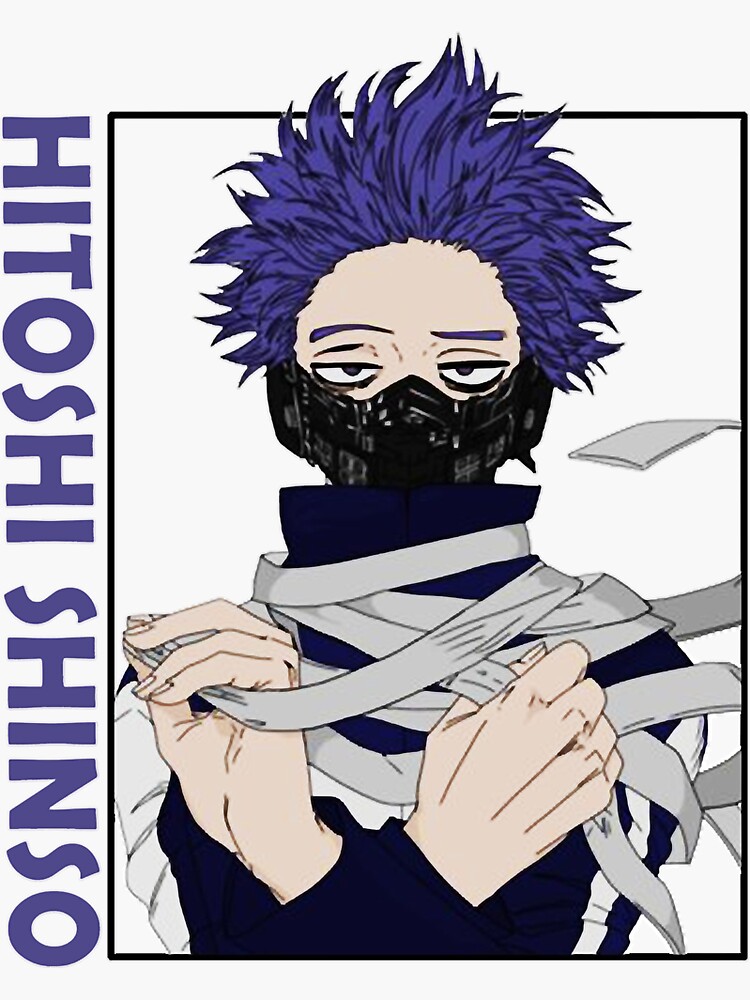 "Hitoshi Shinso with Mask, Buko No Hero Academia, Mha Anime" Sticker ...