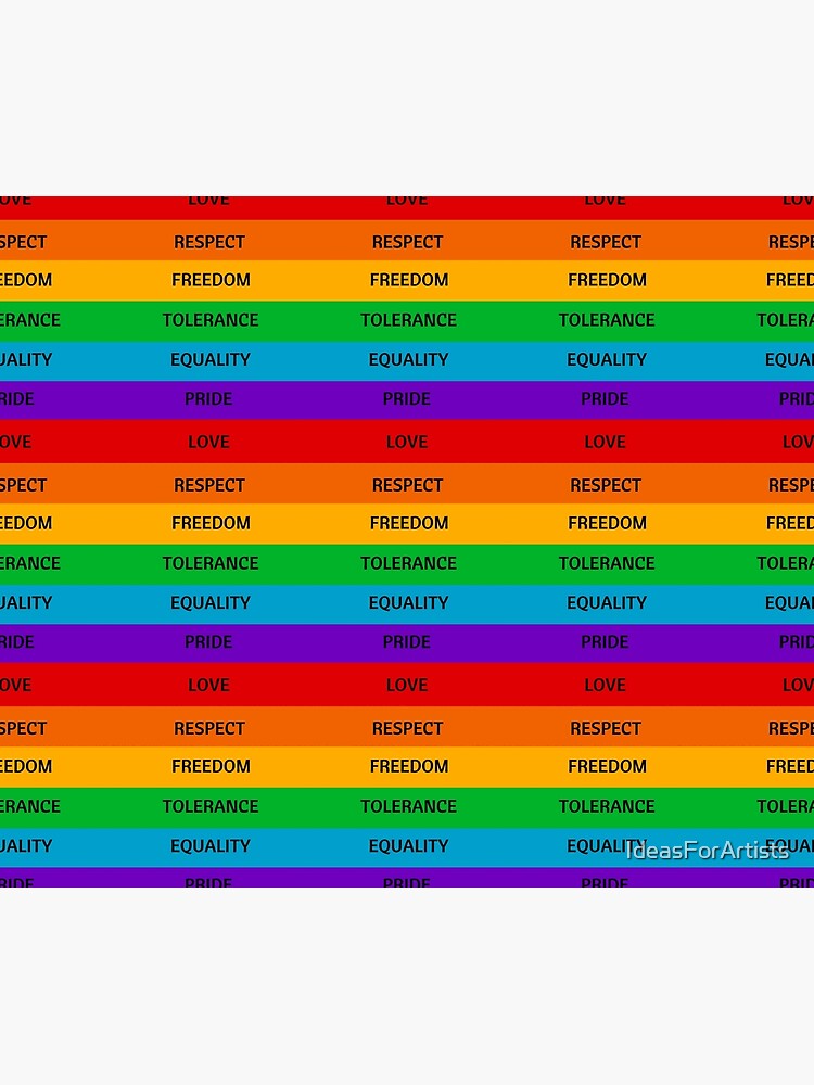 "Pride Flag - Love Respect Freedom Tolerance Equality Pride" Tapestry ...