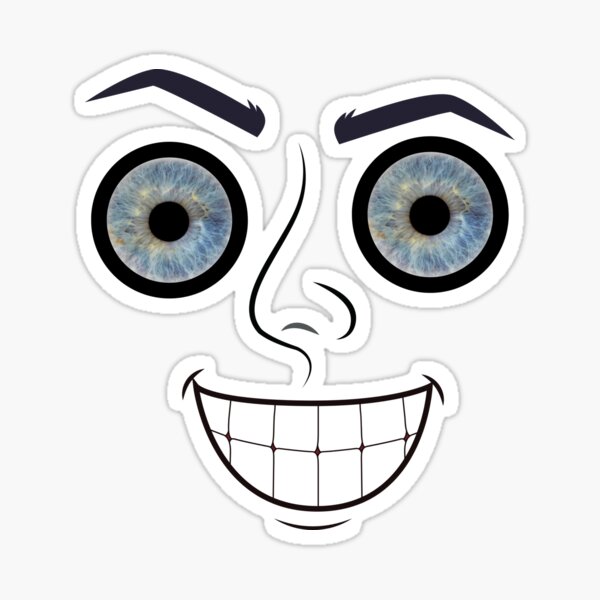 "funny face" Sticker for Sale by SMILE88 | Redbubble