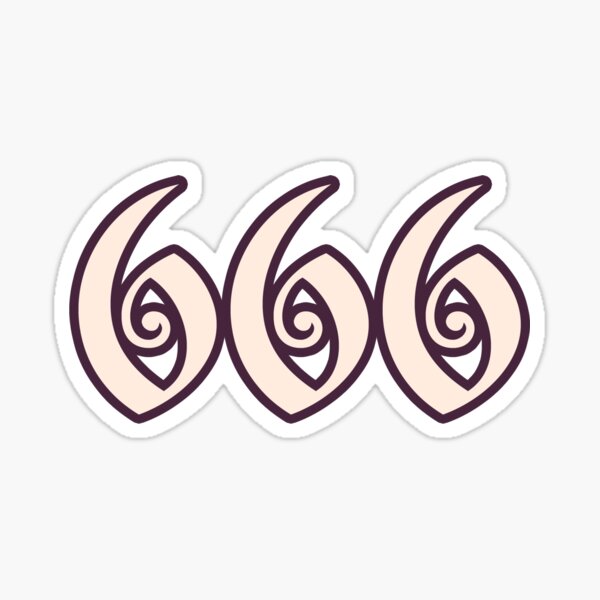 "Angel number 666" Sticker for Sale by aboutspiritual | Redbubble