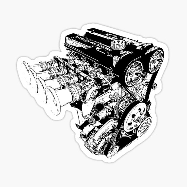 "4AGE Racing Engine Motor" Sticker for Sale by benhonda | Redbubble