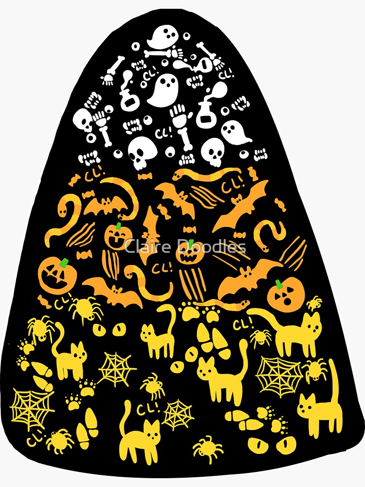 "Candy Corn" Sticker for Sale by A-squirrel | Redbubble