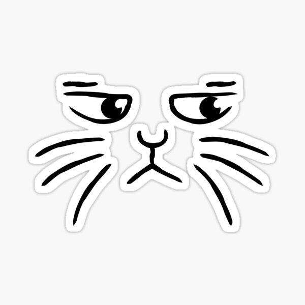 "Grumpy cat face" Sticker for Sale by DuaaSiddiqui | Redbubble