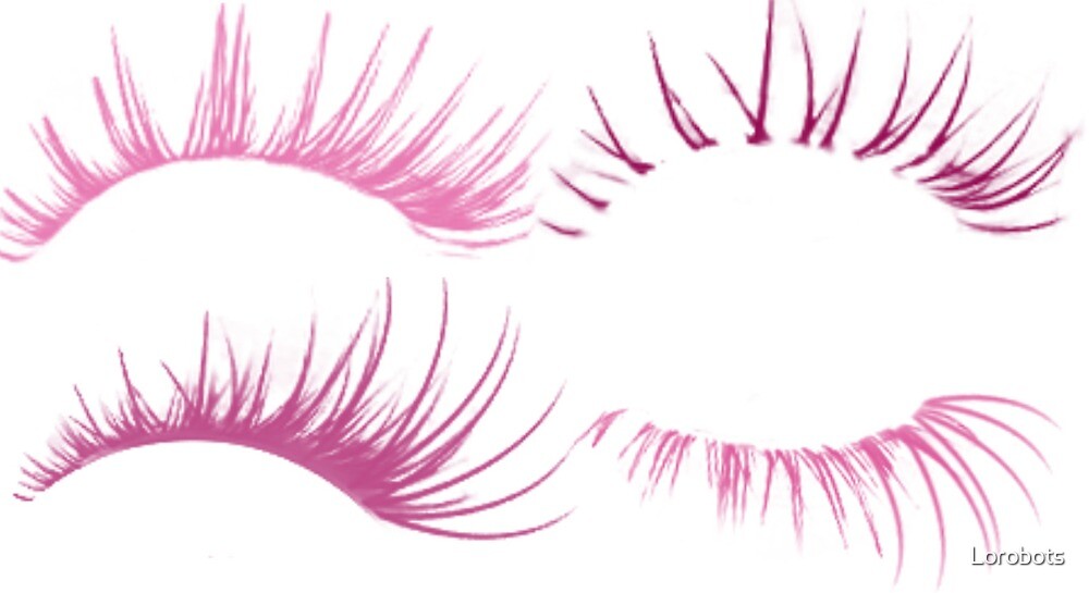 "4 Pink Lashes" by Lorobots | Redbubble