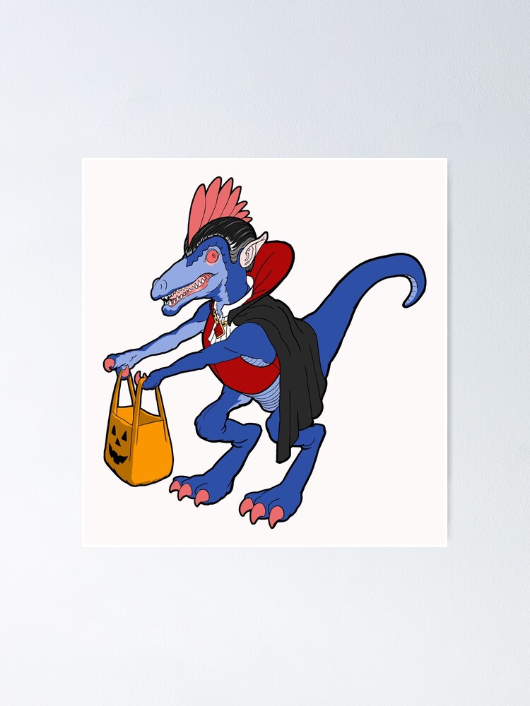 "Dracula Raptor - Vampire Dinosaur" Poster for Sale by BrettsDrawings ...