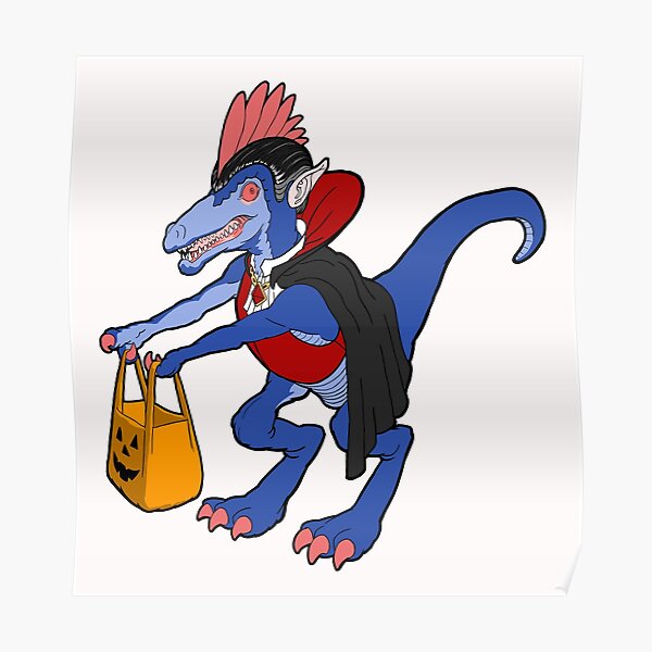 "Dracula Raptor - Vampire Dinosaur" Poster for Sale by BrettsDrawings ...