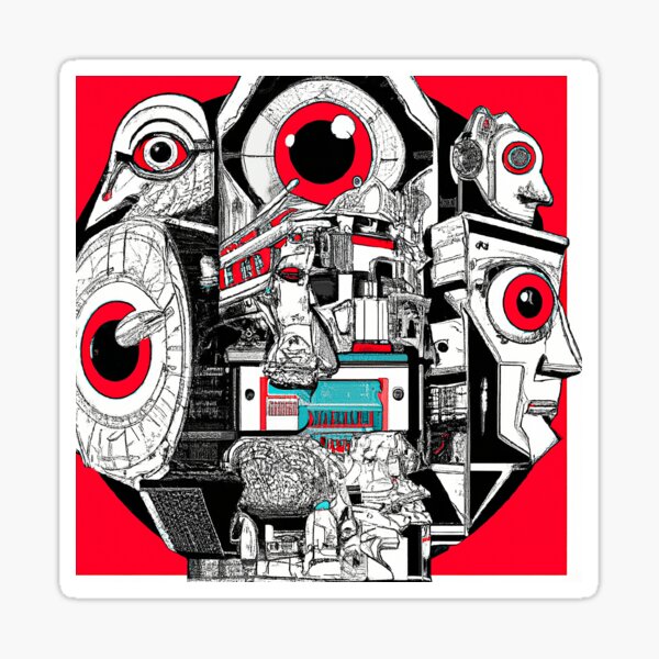 "The Watchers" Sticker for Sale by VisionaryRobots | Redbubble