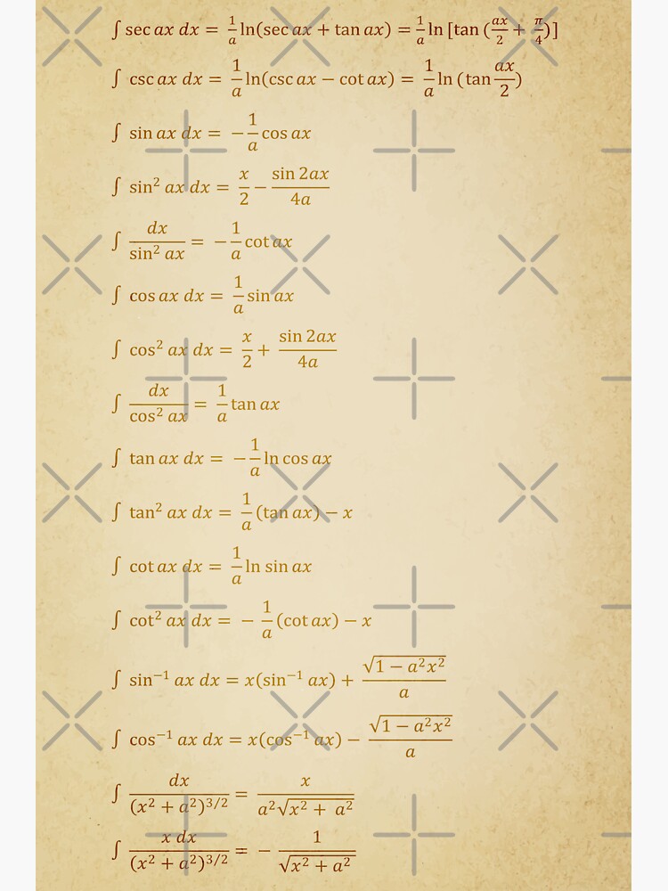 "Indefinite Integral" Sticker for Sale by ScienceCorner | Redbubble