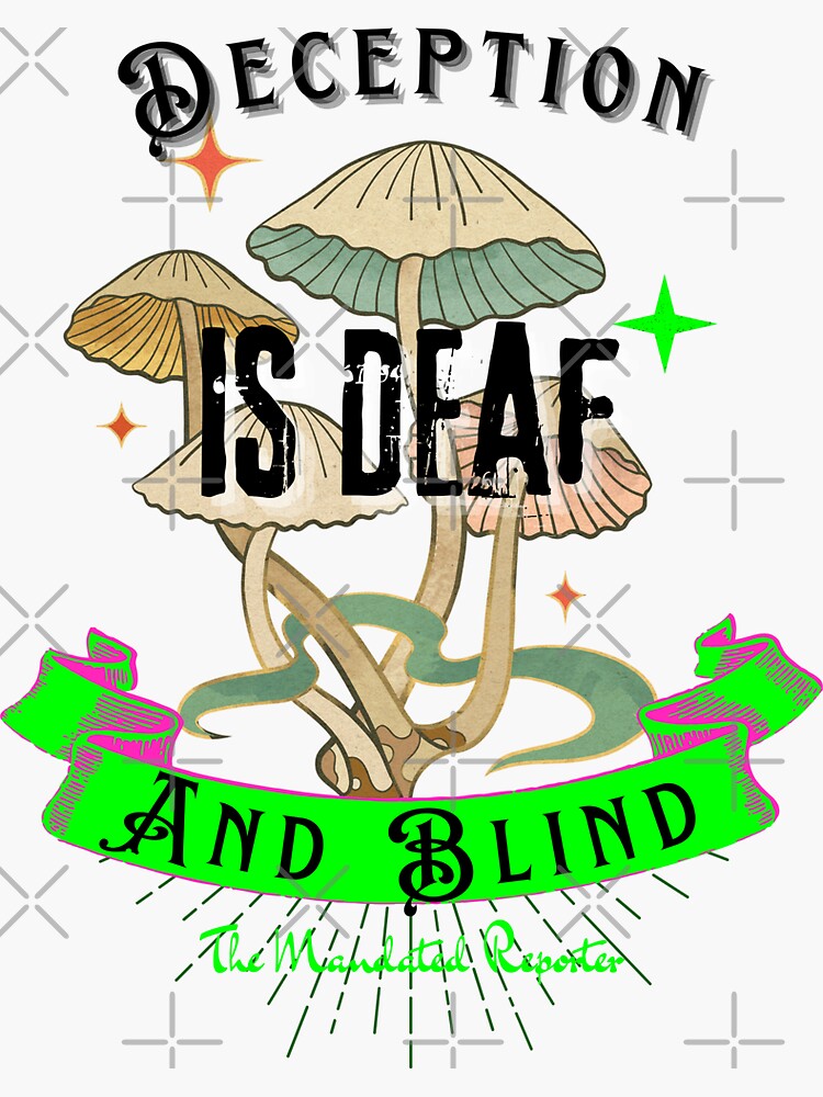 "Deception is Blind and Deaf (Trippy)- Hot Pink" Sticker for Sale by ...