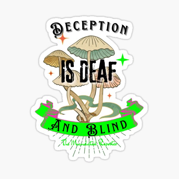 "Deception is Blind and Deaf (Trippy)- Hot Pink" Sticker for Sale by ...