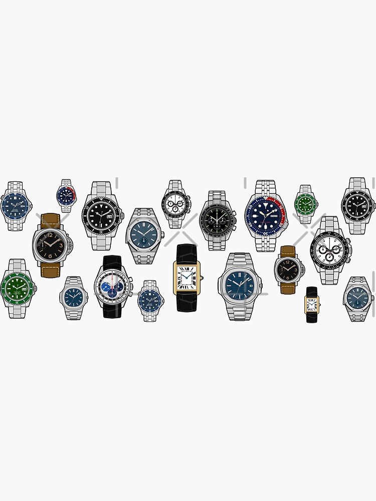 "Luxury Watches" Sticker for Sale by hasan-smd | Redbubble