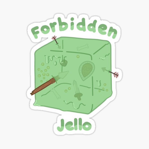 "Forbidden Jello" Sticker for Sale by froggos | Redbubble