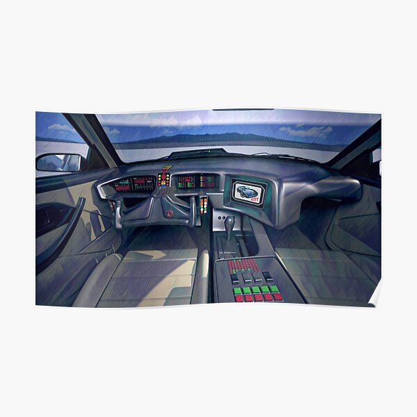 "KITT Cockpit" Poster for Sale by DrawingAndText | Redbubble