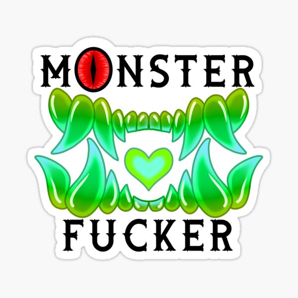 "Monster Lover Green " Sticker for Sale by Queen-Rosaleen | Redbubble