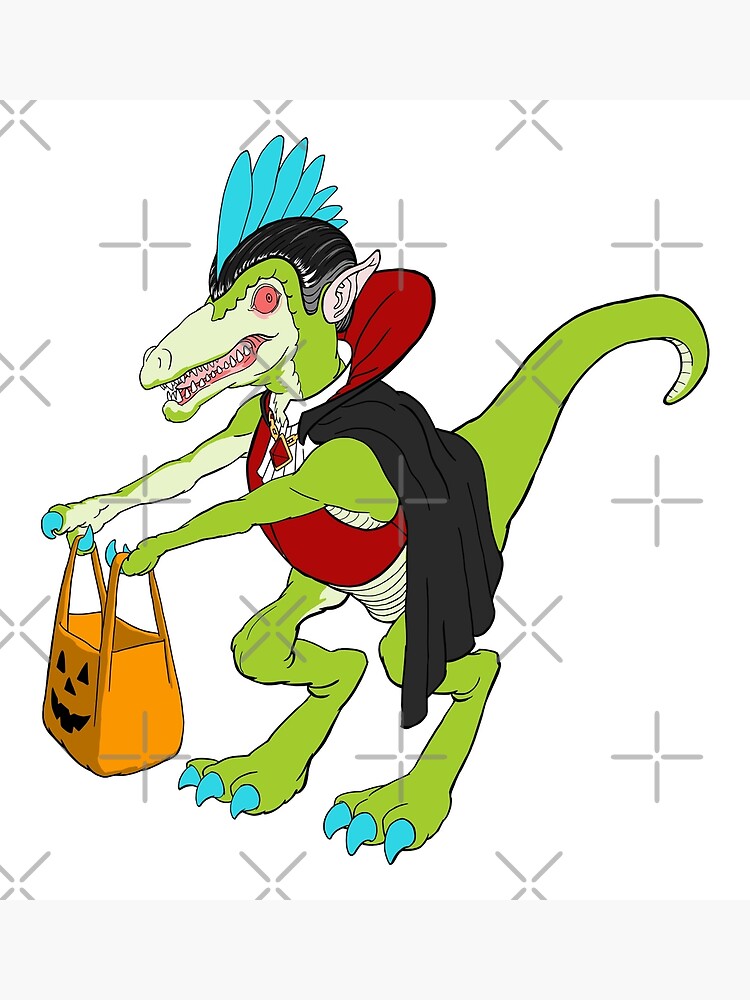 "Dracula Raptor - Vampire Dinosaur - Green" Poster for Sale by ...