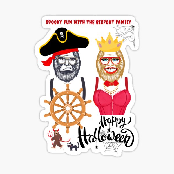"Spooky fun with The Bigfoot Family!" Sticker for Sale by ...