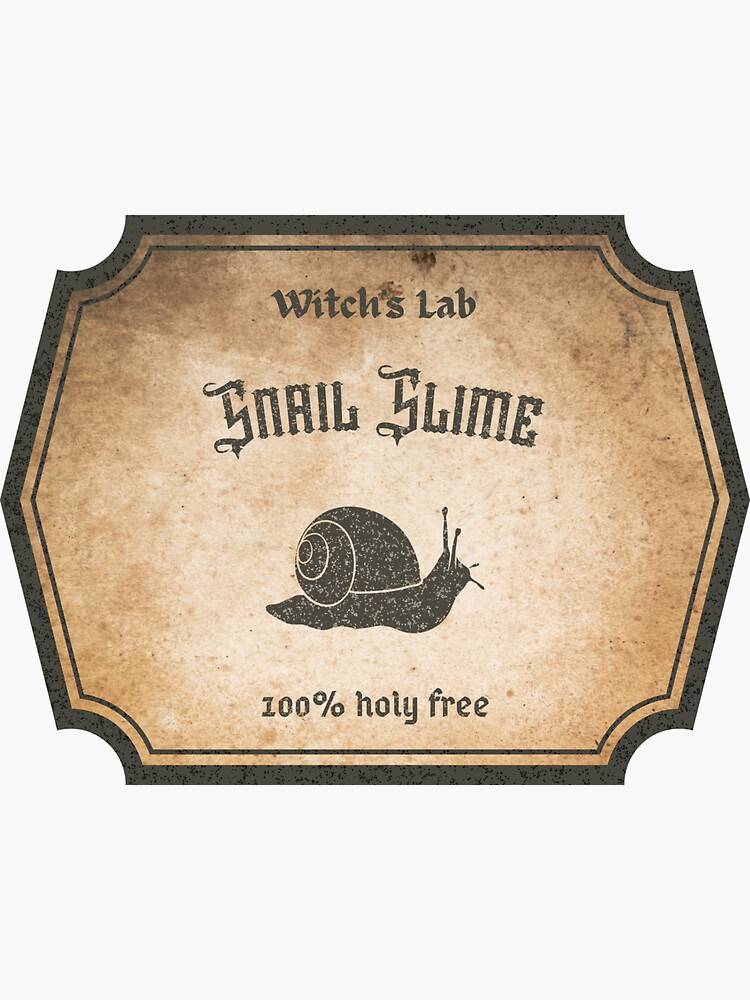"Snail Slime Halloween Label Dark Horizontal" Sticker for Sale by Sense ...