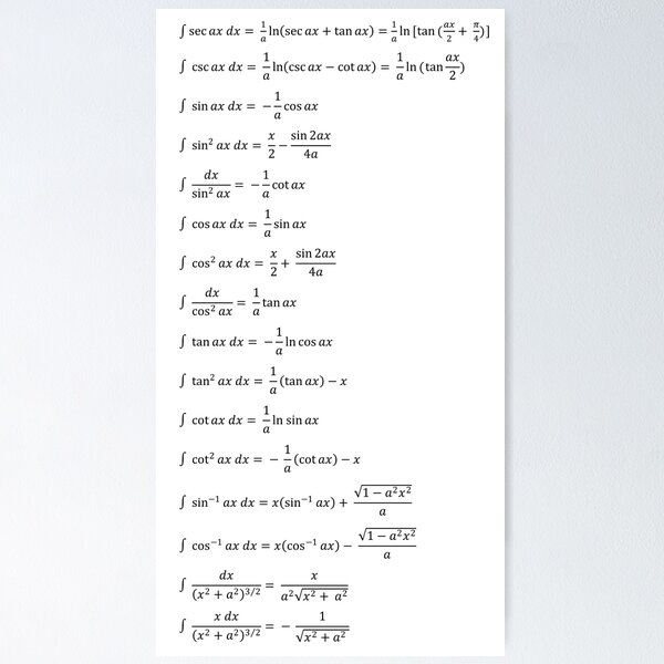 Definite Integral For A Poster