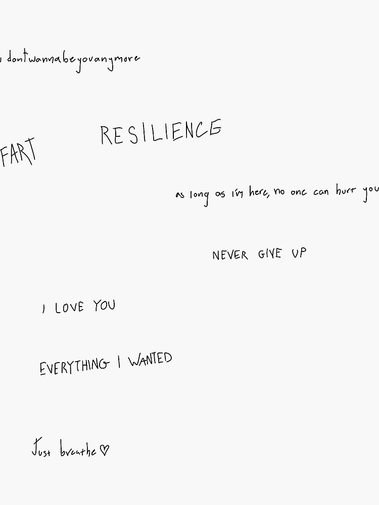 "billie handwriting sticker pack" Sticker for Sale by reksa | Redbubble