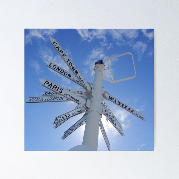 "Find Your Way - Signpost Busselton Jetty" Poster for Sale by Lunaqwa ...