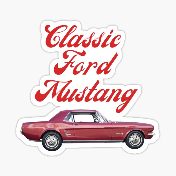 "Classic Ford Mustang" Sticker for Sale by Moremon | Redbubble