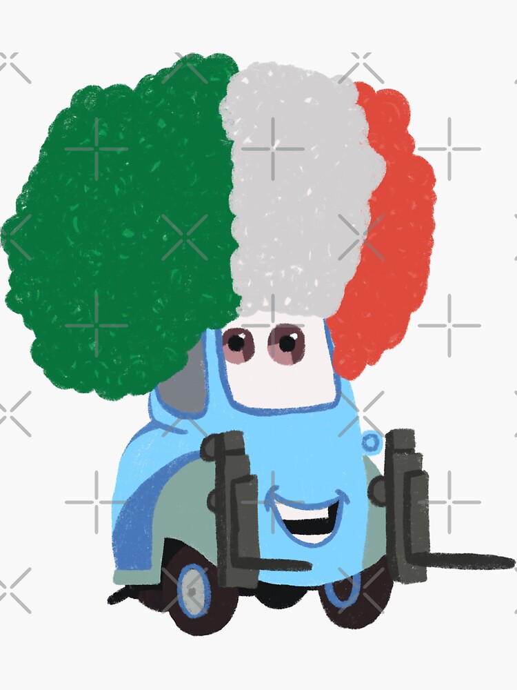 "Guido Cars Illustration" Sticker for Sale by elisanalon | Redbubble