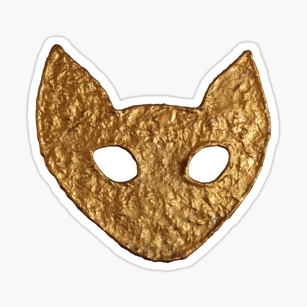 "GOLD cat portrait" Sticker by xgart | Redbubble