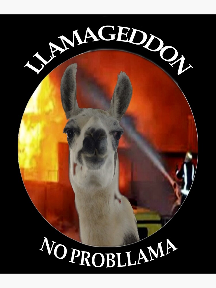 Llamageddon No ProbLLama - Funny LLama Pun Gifts Classic Premium Matte ...