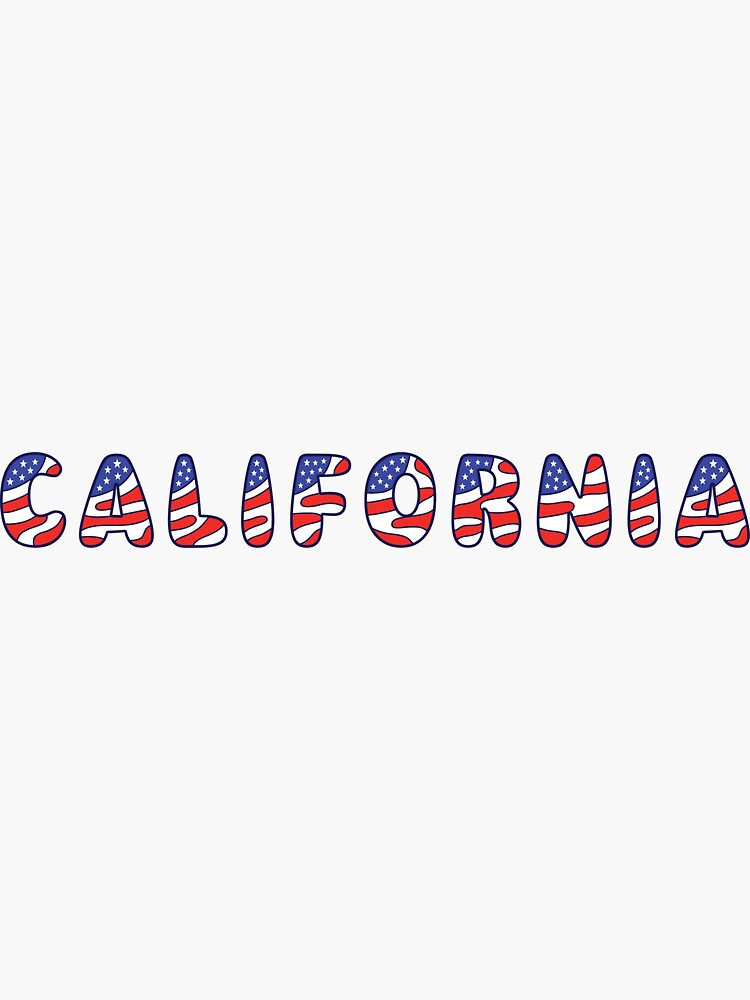 "California American flag " Sticker for Sale by ScrapDesignPL | Redbubble