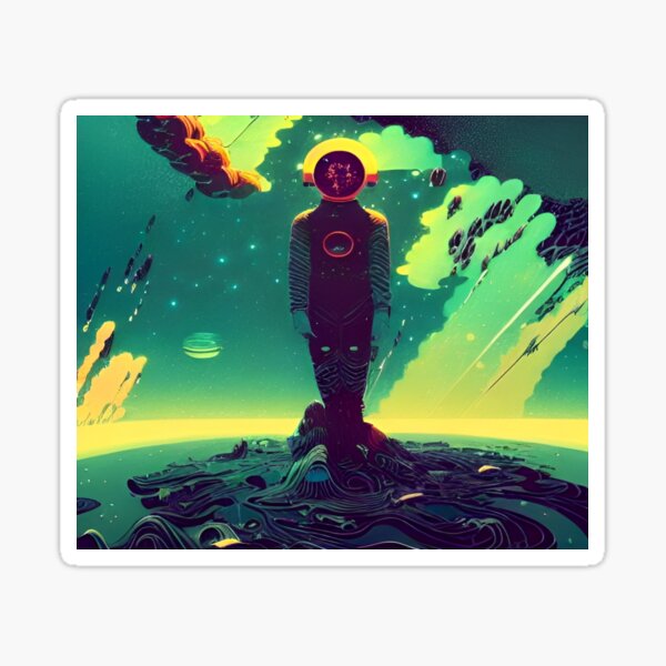 "Spaceman or an Alien? " Sticker for Sale by JoeEgy | Redbubble
