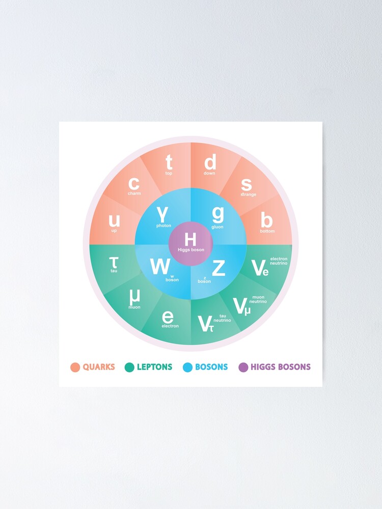 "Standard Model Of Particle Physics" Poster for Sale by ScienceCorner ...