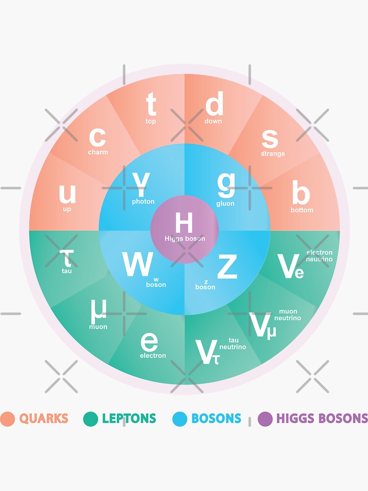 "Standard Model Of Particle Physics" Sticker for Sale by ScienceCorner ...