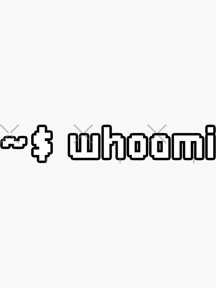 Pegatina «comando terminal whoami» de typo-n-quotes | Redbubble
