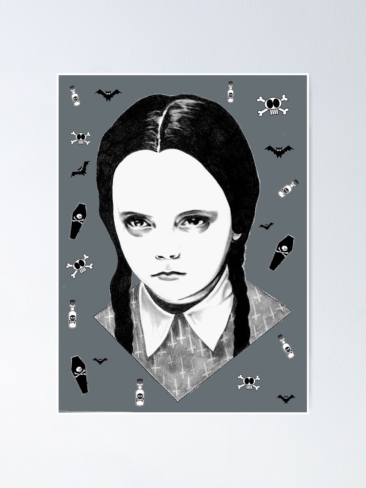 "Wednesday Addams" Poster for Sale by BlackCultDesign | Redbubble