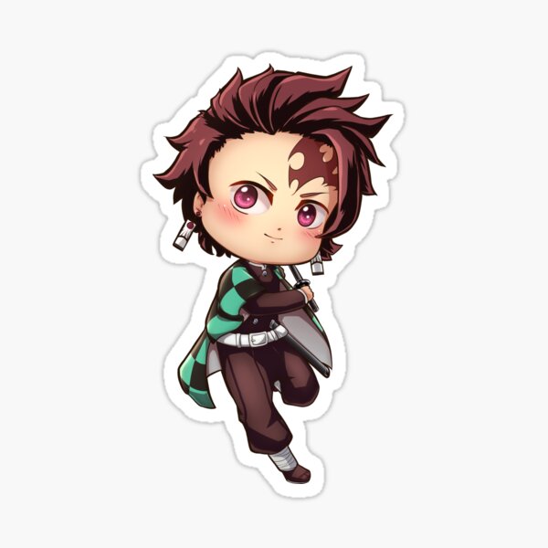 "Tanjiro Demon Slayer Chibi" Sticker for Sale by yumikaitsu | Redbubble