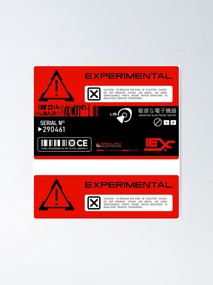 "Experimental laboratory technology decal Set " Poster for Sale by Dr ...