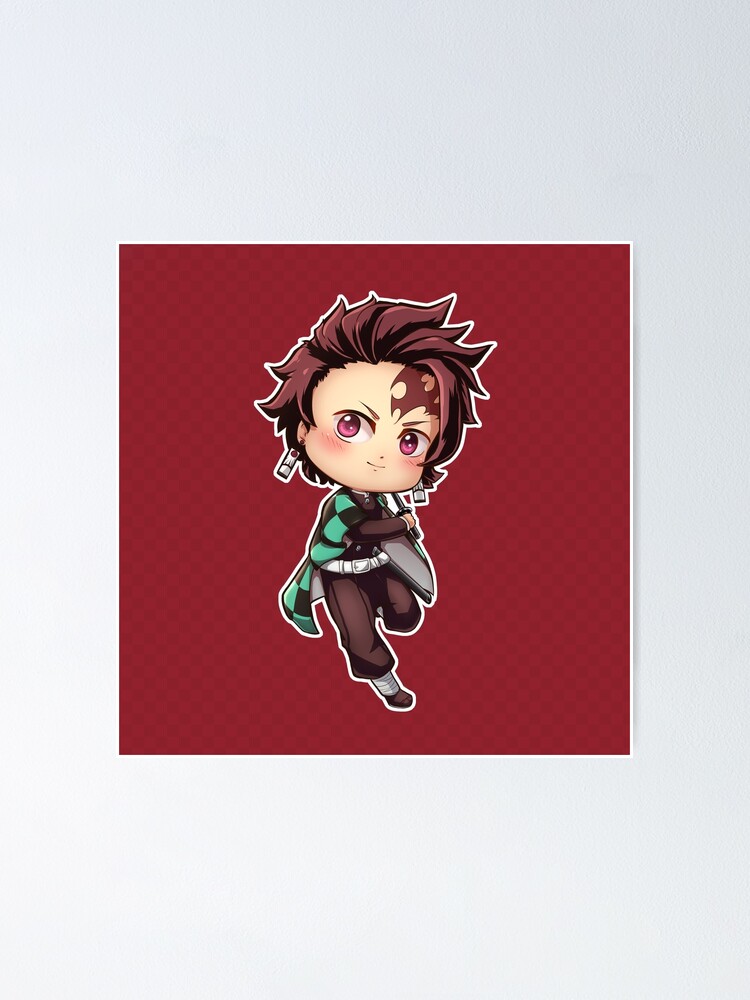 "Tanjiro Demon Slayer Chibi" Poster for Sale by yumikaitsu | Redbubble
