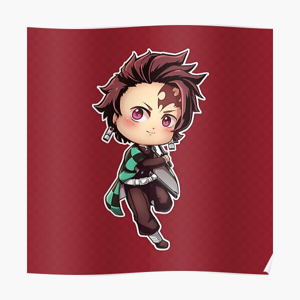 "Tanjiro Demon Slayer Chibi" Poster for Sale by yumikaitsu | Redbubble