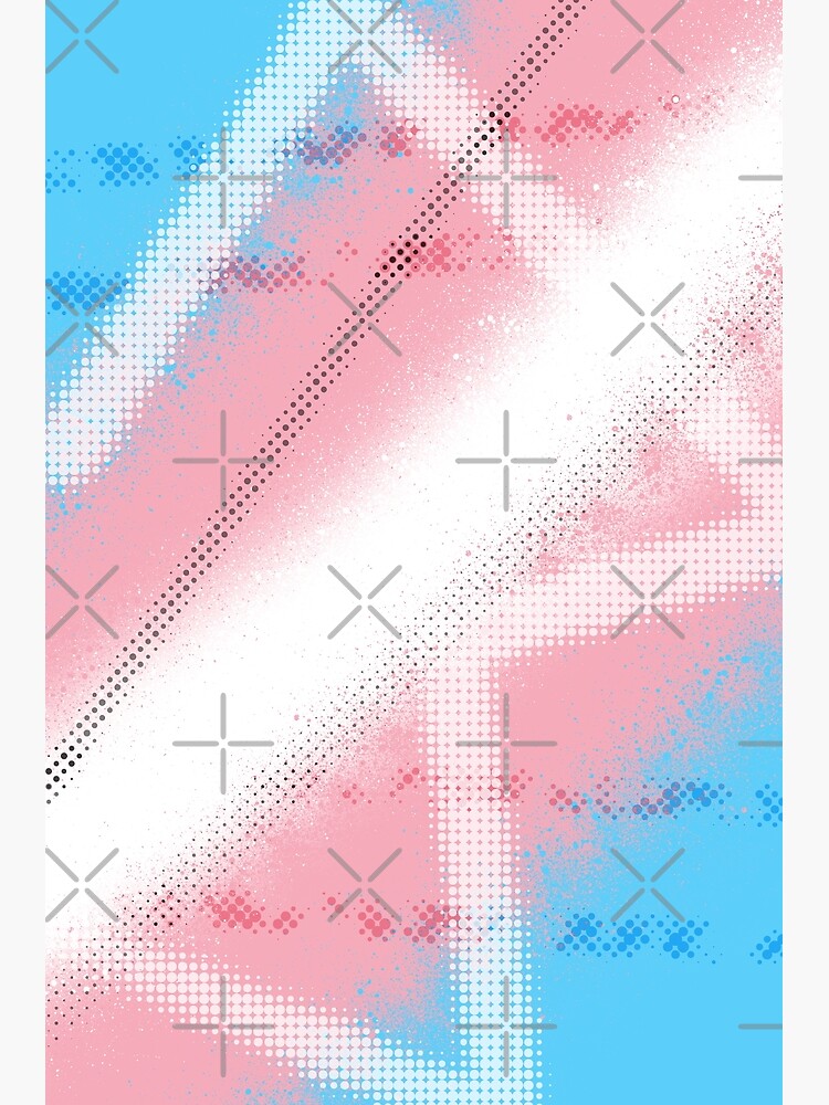 "Abstract Gradient Halftone LGBTQIA2S+ Trans Pride Flag" Poster for ...