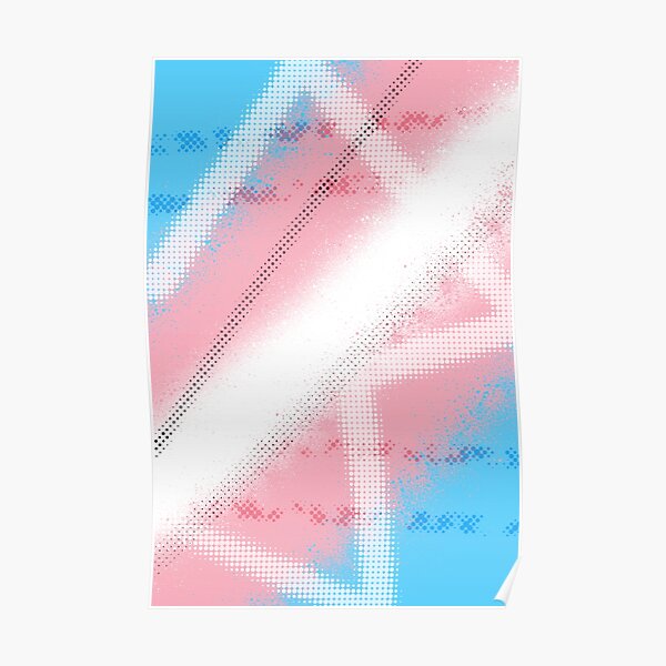 "Abstract Gradient Halftone LGBTQIA2S+ Trans Pride Flag" Poster for ...
