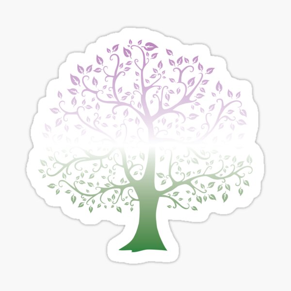 "Gender Queer Tree" Sticker for Sale by Phantomtears | Redbubble