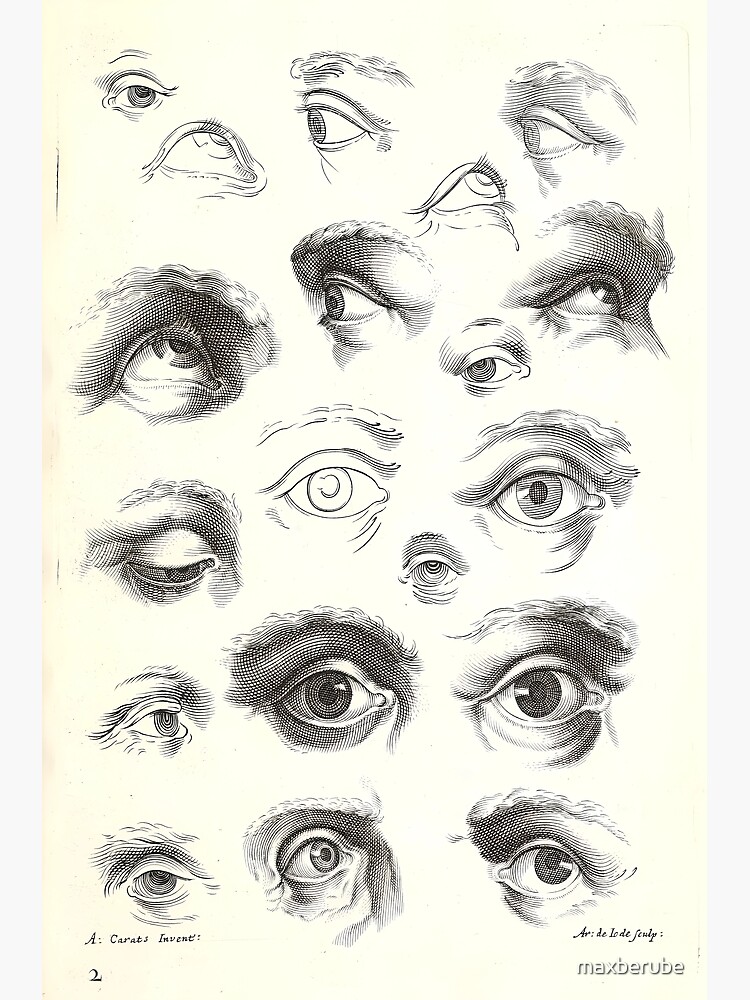 "Many Eye Drawings - c. 1675 Illustrations" Poster for Sale by ...