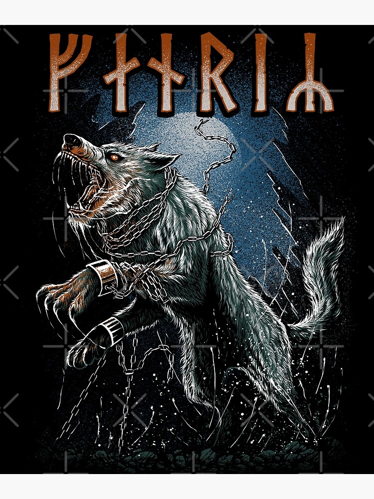 "Viking Fenrir Wolf Ragnarok Norse Pagan Mythology " Photographic Print ...
