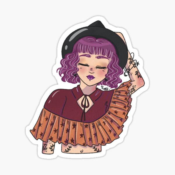 "Witch with tattoos " Sticker for Sale by Marzi-B | Redbubble