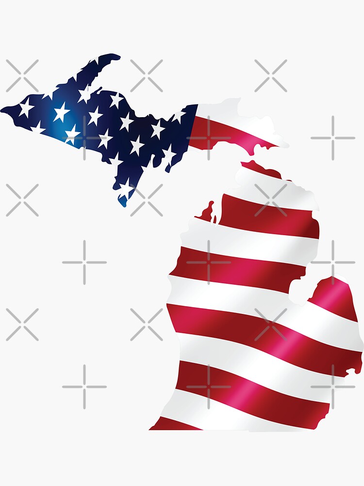"Michigan sticker , Michigan state Sticker , Michigan map sticker ...