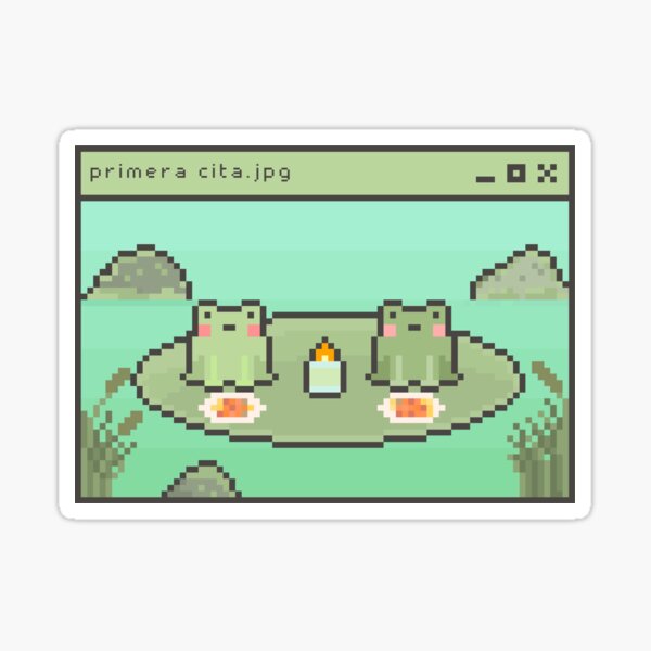 "froggy's date" Sticker for Sale by kiutpixel | Redbubble