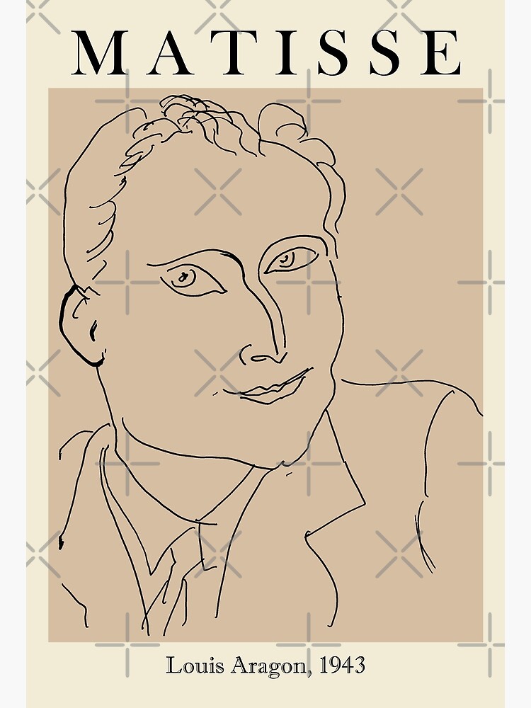 "Louis Aragon 1943 - Line Drawing - Modern Art - Henri Matisse" Photographic Print for Sale by ...